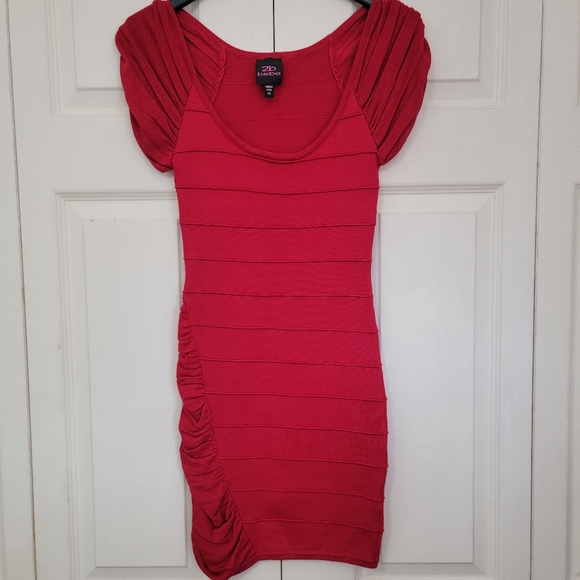2B Bebe | Dresses | 2b Bebe Red Bodycon Mini Dress | Poshmark